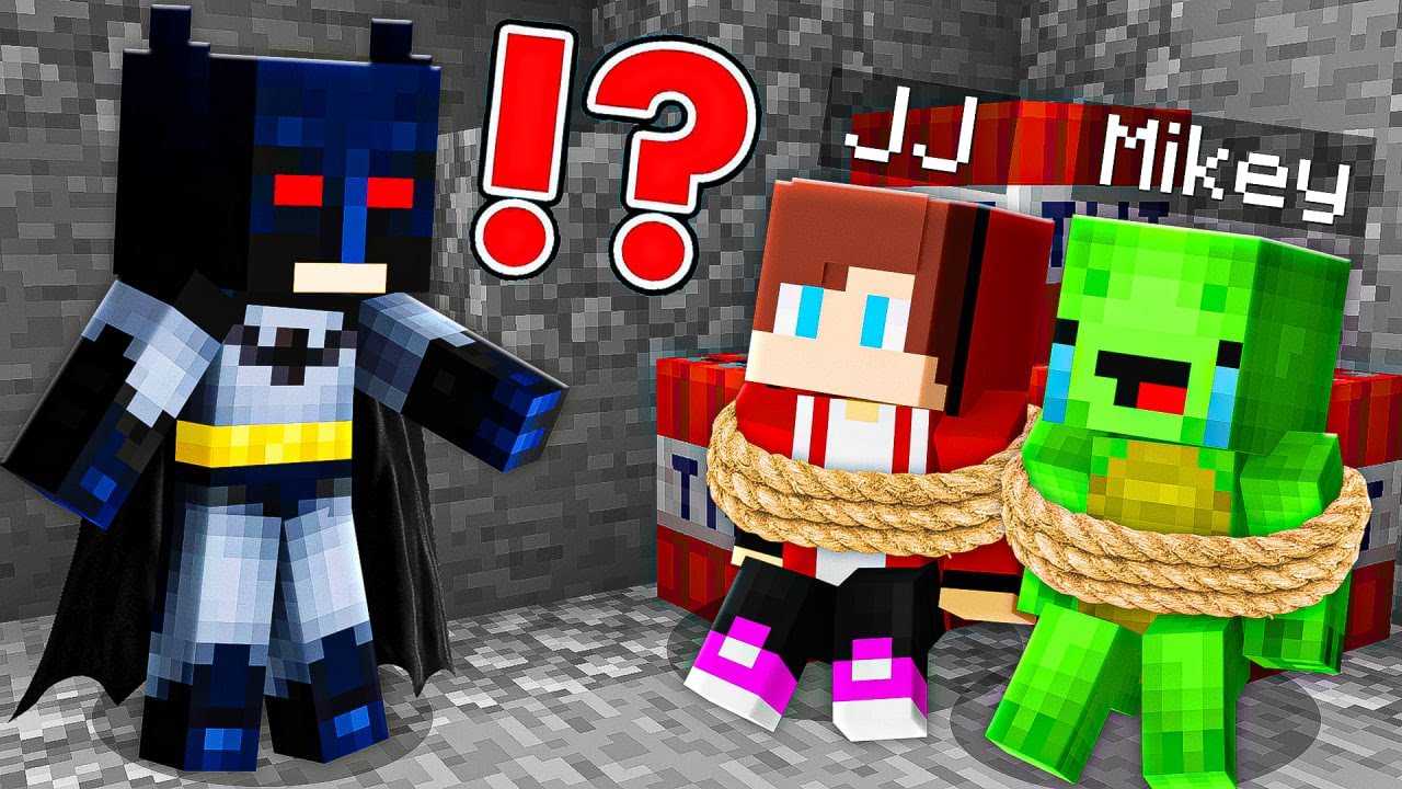 Why Did EVIL BATMAN Kidnap Mikey and JJ ? - Minecraft Maizen - YouTube