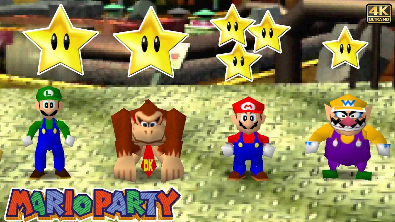 Mario Party 1 - Luigi's Engine Room gameplay Mario Luigi Wario DK ...