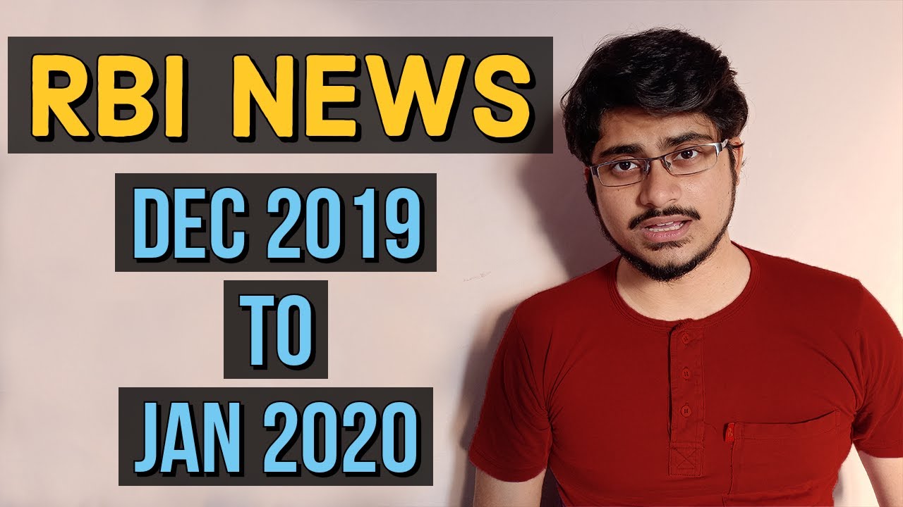 RBI News (December 2019 to January 2020) | RBI Current Affairs 2020 ...