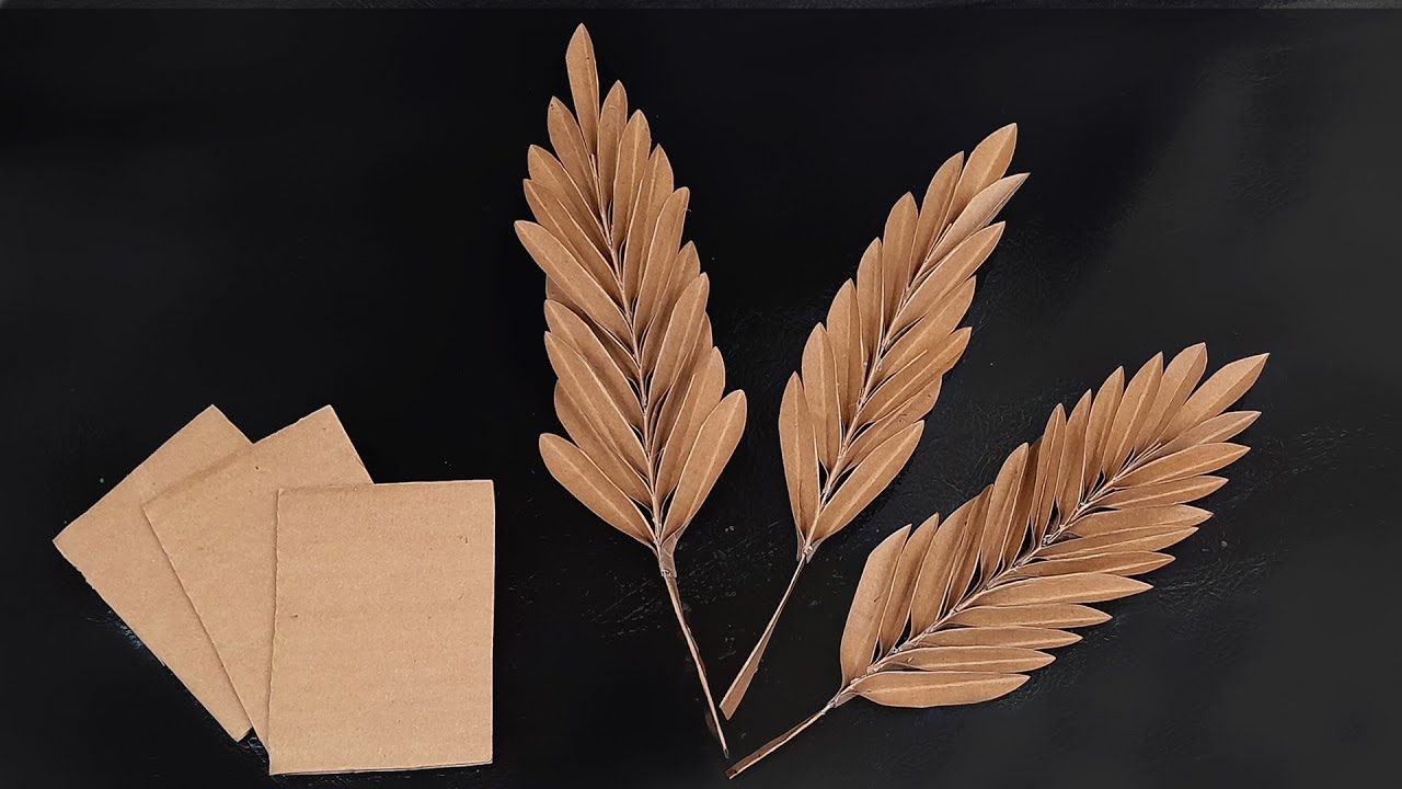CARDBOARD REALISTIC LEAVES | DIY Home Decor Ideas | Paper Leaves - YouTube