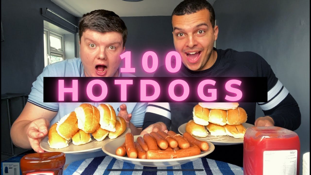 Eating 100 hotdogs - YouTube