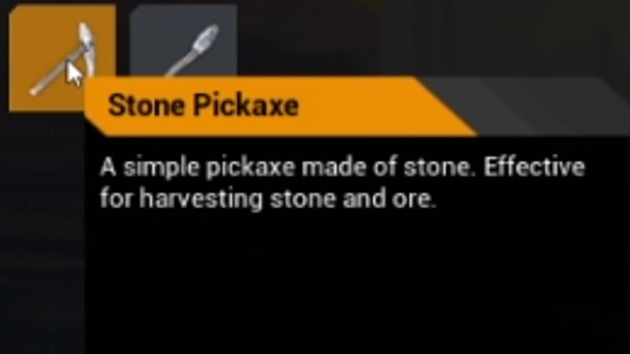 How to Make a Stone Pickaxe in The Front - YouTube