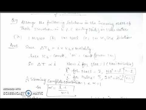 Numericals on elevation in boiling point - YouTube