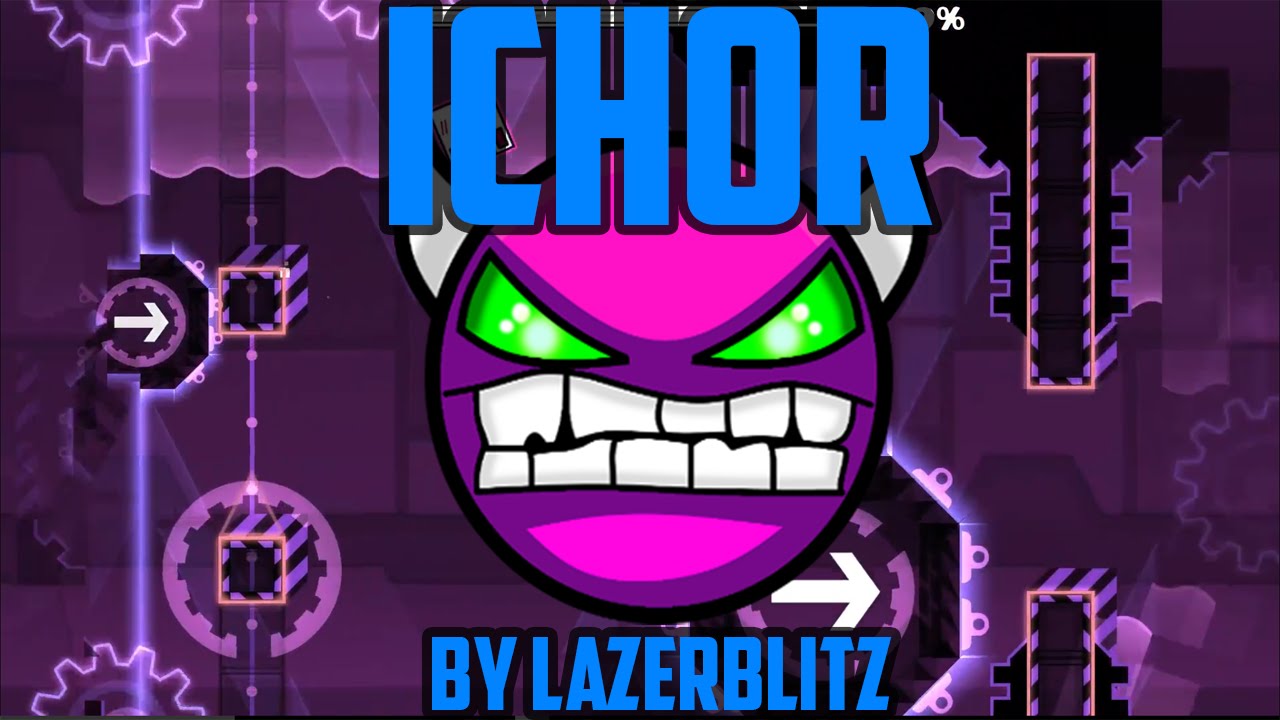 Ichor (Easy Demon) by LazerBlitz (3 Coins) | Geometry Dash - YouTube