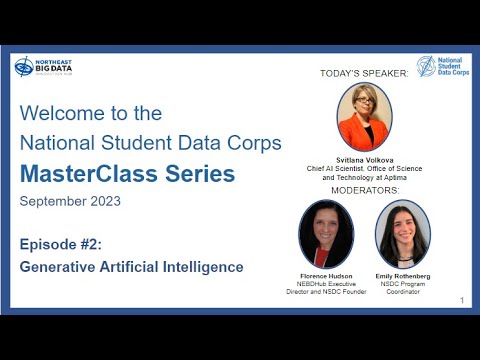 NSDC MasterClass: Generative Artificial Intelligence by Svitlana Volkova - YouTube