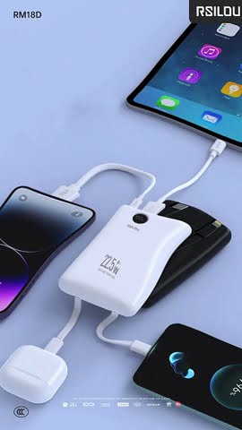 RM18D #Rsilou#power bank#Portable charger#USB power bank#Fast charging# ...