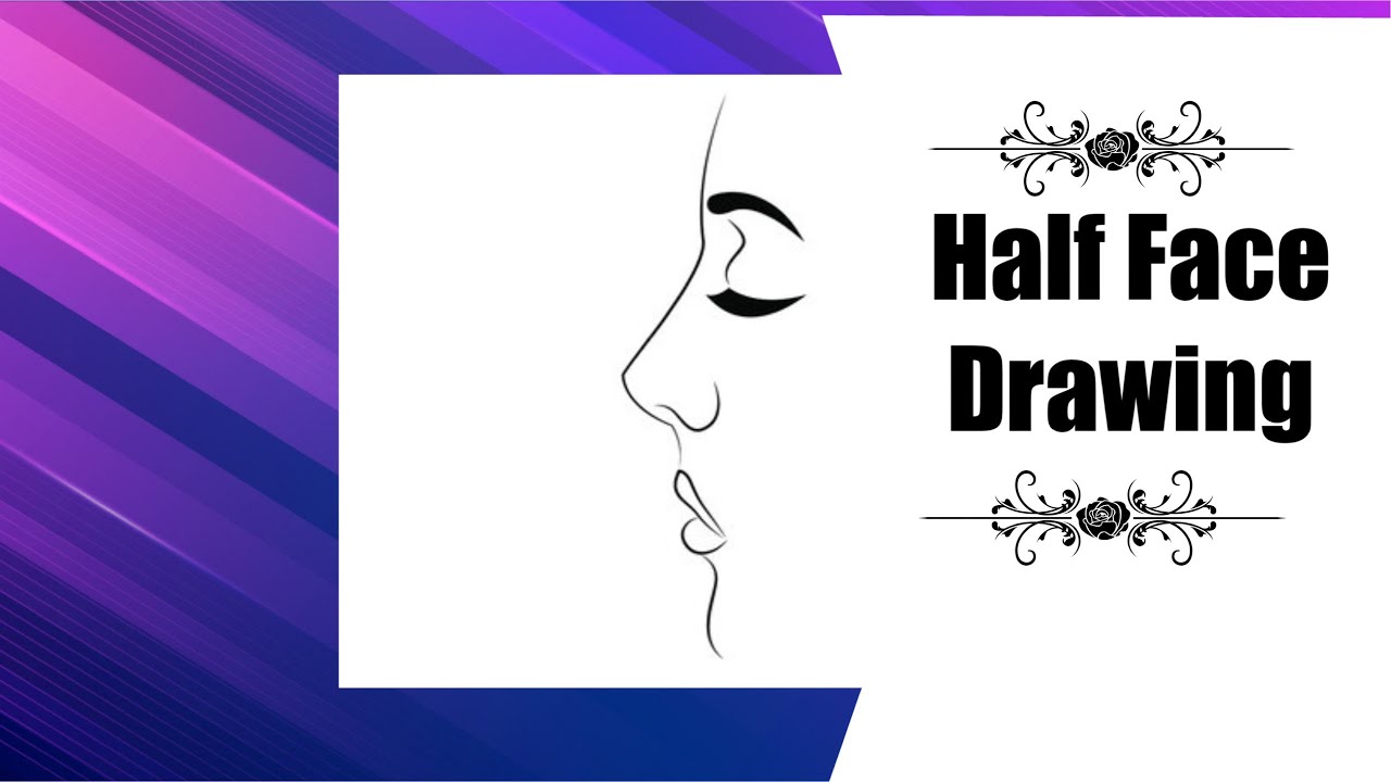 Beautiful Girl Side View Face Drawing || Step By Step Tutorial To Learn ...