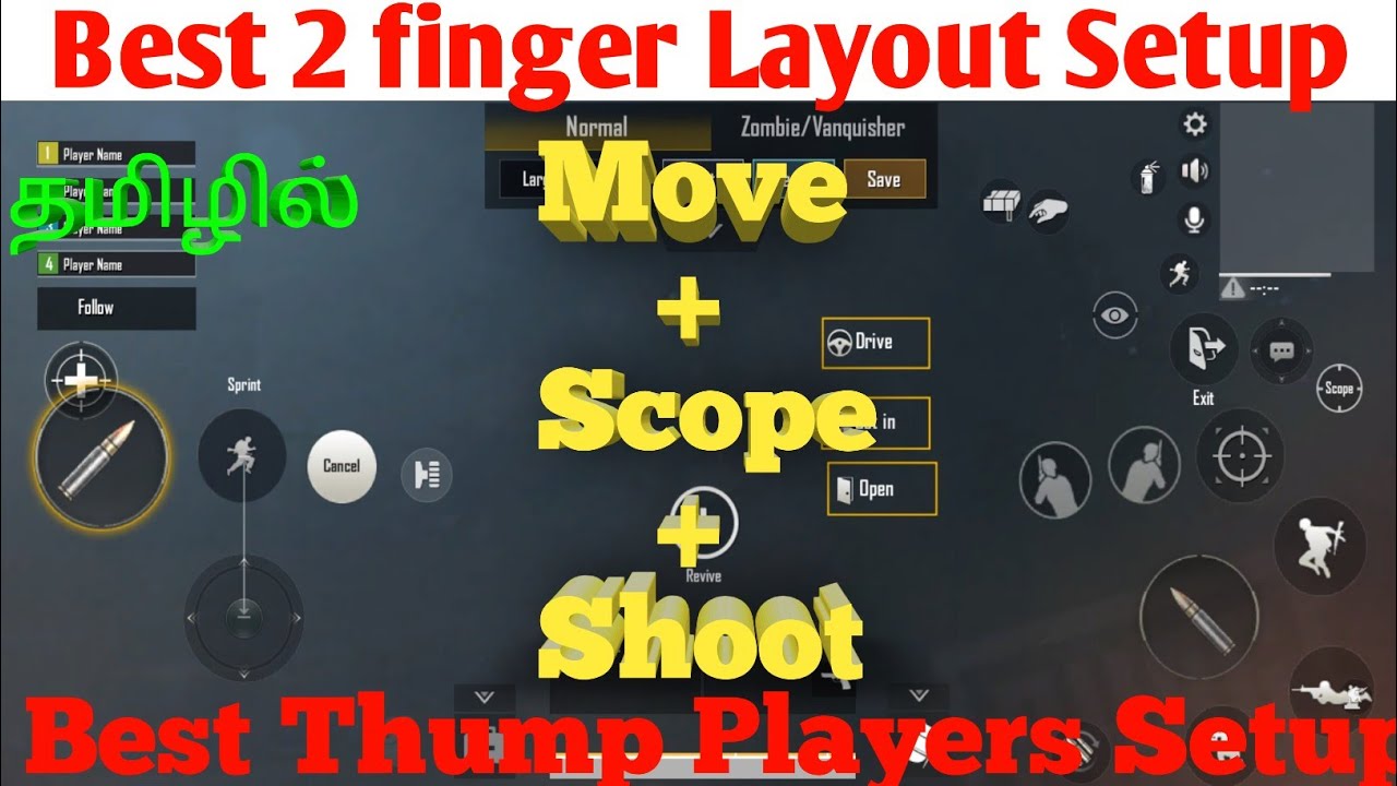 Best 2 Finger Layout Setup | Best Layout For Thumb Player | PUBGM ...