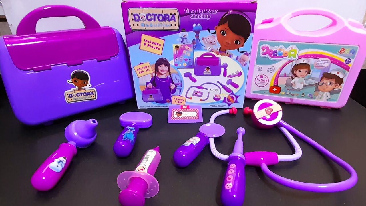 8mins satisfying with unboxing purple doctor's set|asmr - YouTube