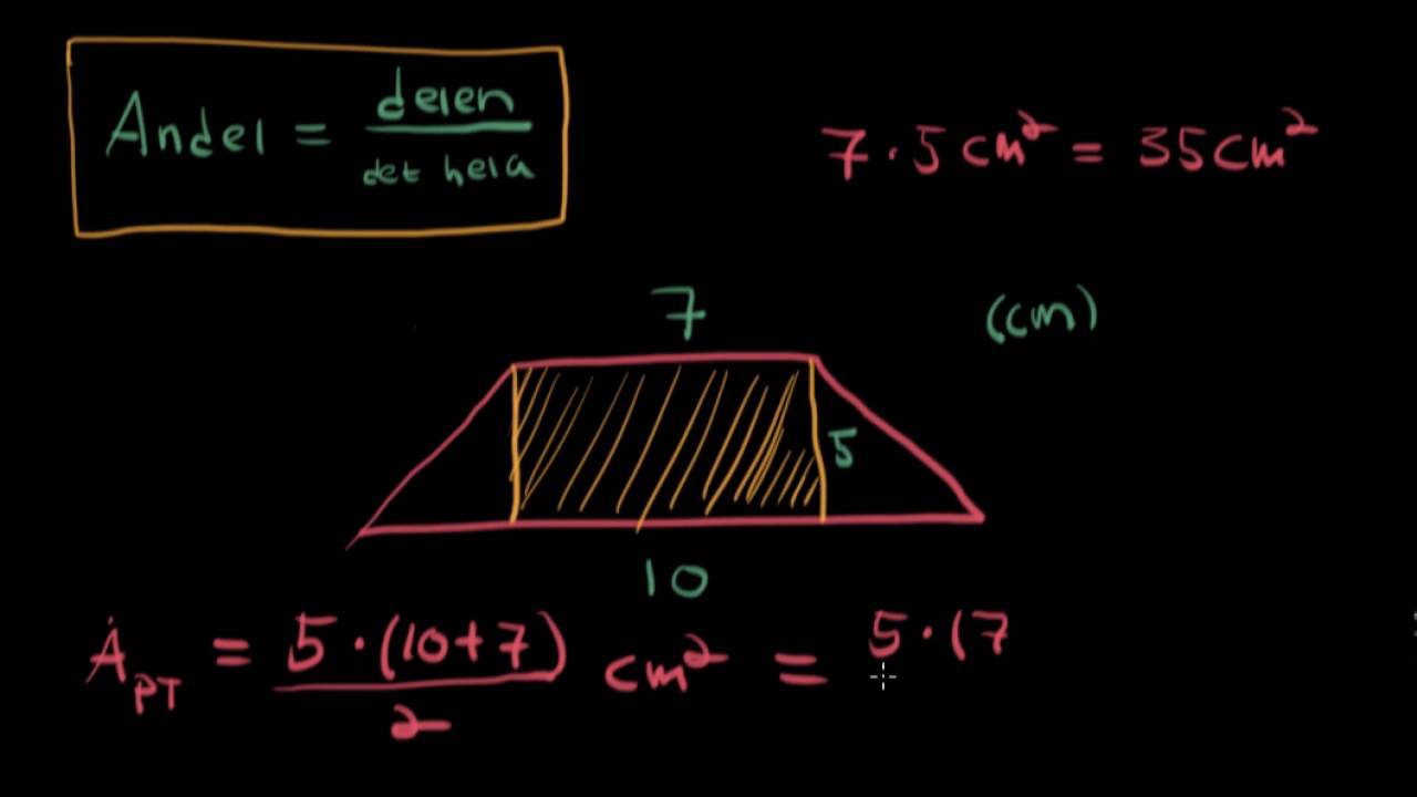 Omkrets och area för några områden- Matte 1 - YouTube