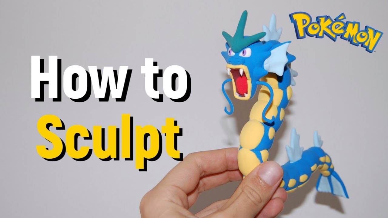 Sculpting Gyarados Water/Flying type Pokemon in clay - YouTube