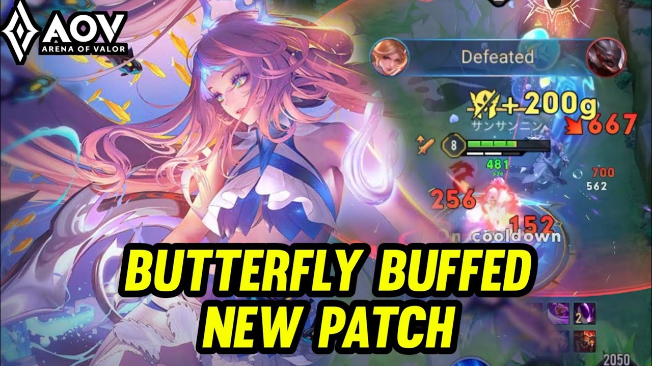 AOV : BUTTERFLY GAMEPLAY | BUFFED NEW PATCH - ARENA OF VALOR ...