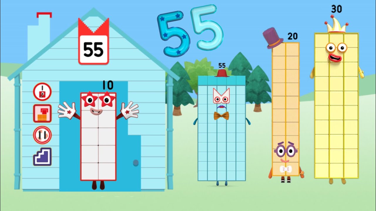 Numberblocks World : Meet Number 55 and Learn How to Trace | Count ...