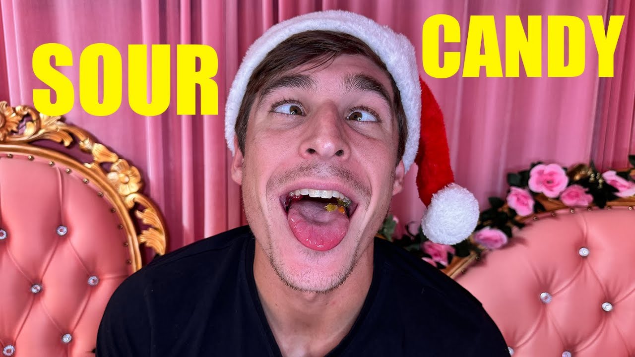 ASMR Chow Down! 💪 Logan vs SUPER SOUR Gummy Bears! 🎅🍬 - YouTube