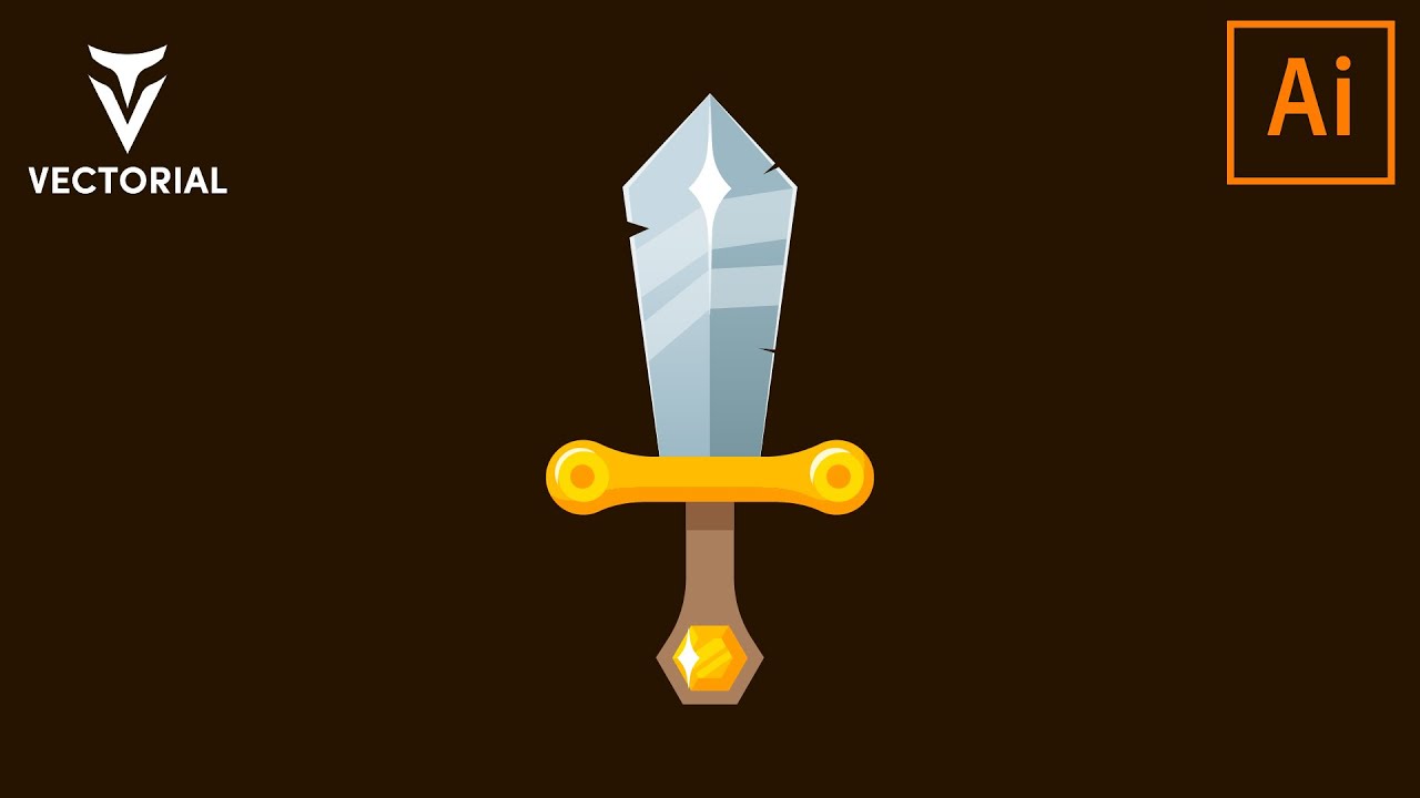 Sword tutorial in Adobe Illustrator 2020 - YouTube