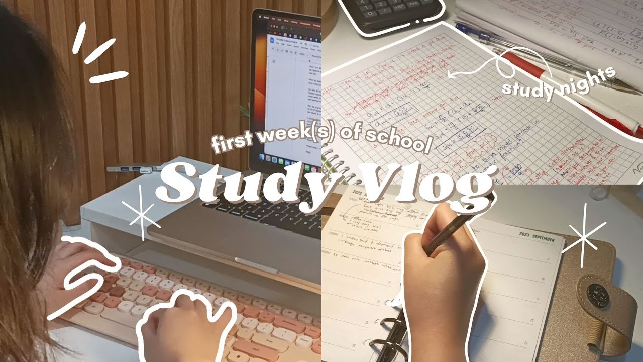 Study vlog 📚🎧 : first day of classes, productive study days, what I ate in a week, shawarma ...