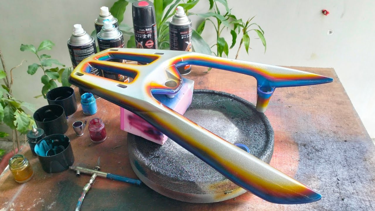 DIY Burnt Titanium effect using Samurai Paint - YouTube