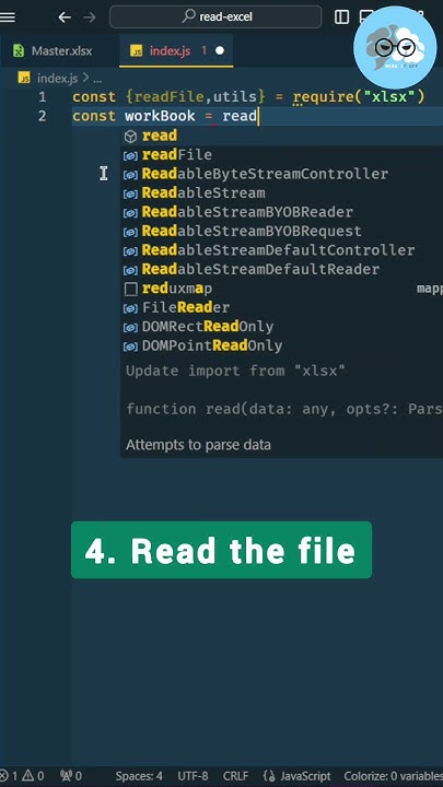 How To Read From An Excel In Nodejs Viral Excel Coding Node Javascript Shorts Youtube