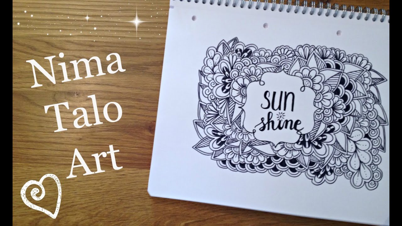 Speed drawing Sunshine - Zentangle inspired - YouTube