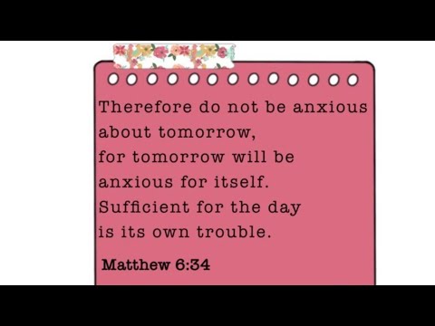 *MEMORIZE * Matthew 6:34 Memory Verse for the week! - YouTube