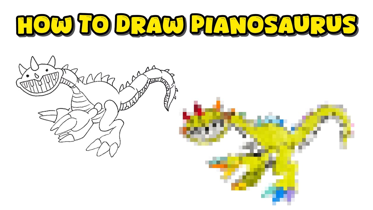 How to Draw Pianosaurus from Poppy Playtime – Game Character Guide ...