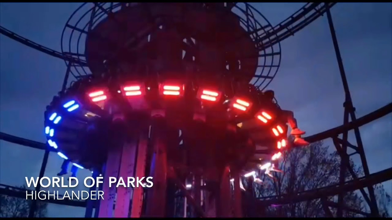 Highlander Hansa Park bei Nacht - Highlander mit Beleuchtung Off Ride ...