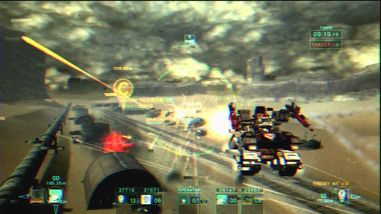 Armored core V tank aggressive defence - YouTube