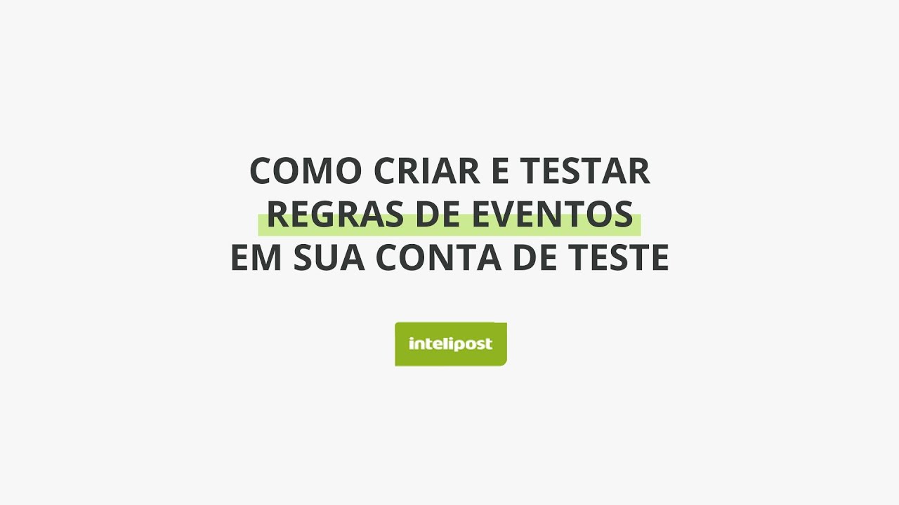 Como testar regras de eventos em sua conta de teste - YouTube