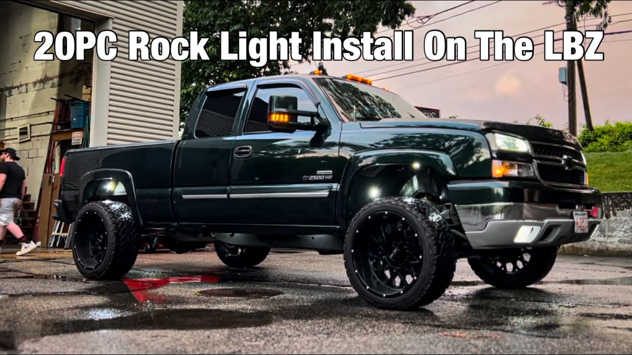 Installing 20 Rock Lights On The LBZ (how to install rock lights) - YouTube