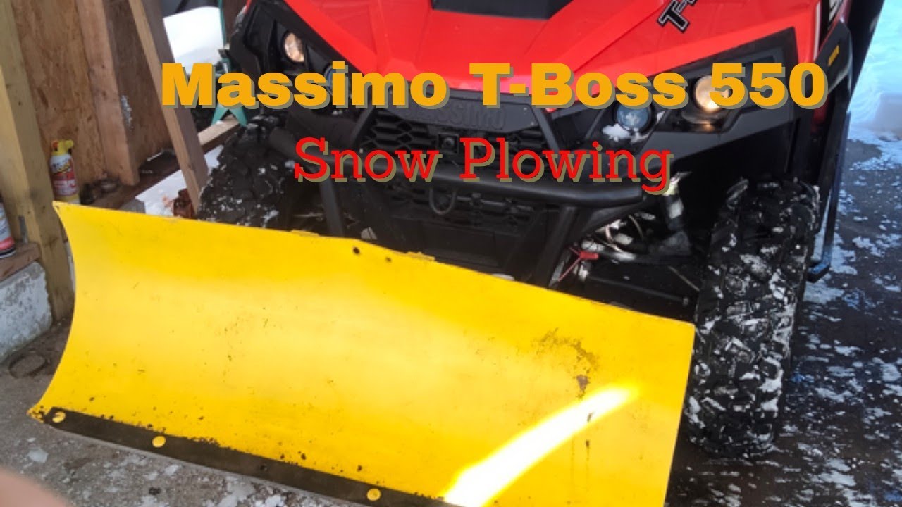 Massimo T Boss 550 Snow Plowing - YouTube