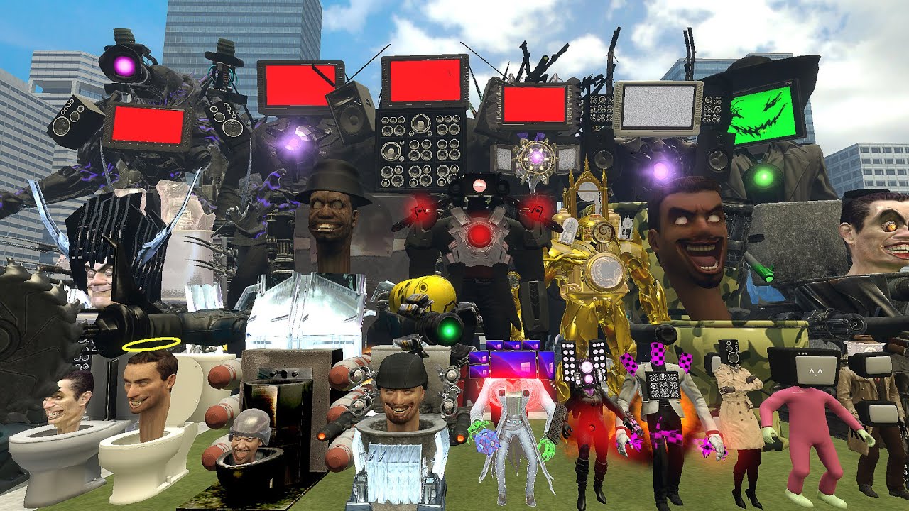 SKIBIDI TOILET VS CAMERAMAN TITAN ALL BOSS CLOCK MAN & SPEAKER TITAN ...