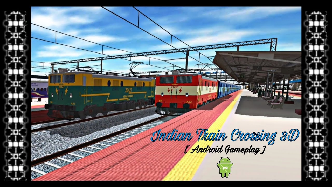 Indian Train Crossing 3D [Android Gameplay] WAM 4 Locomotive with ICF ...