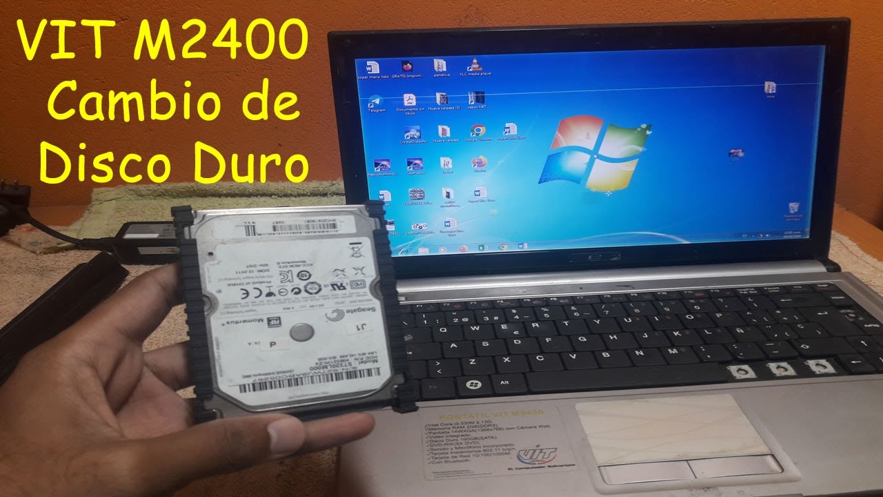 Cambio de disco duro y limpieza a lapto Vit m2400 Fácil y rápido! - YouTube