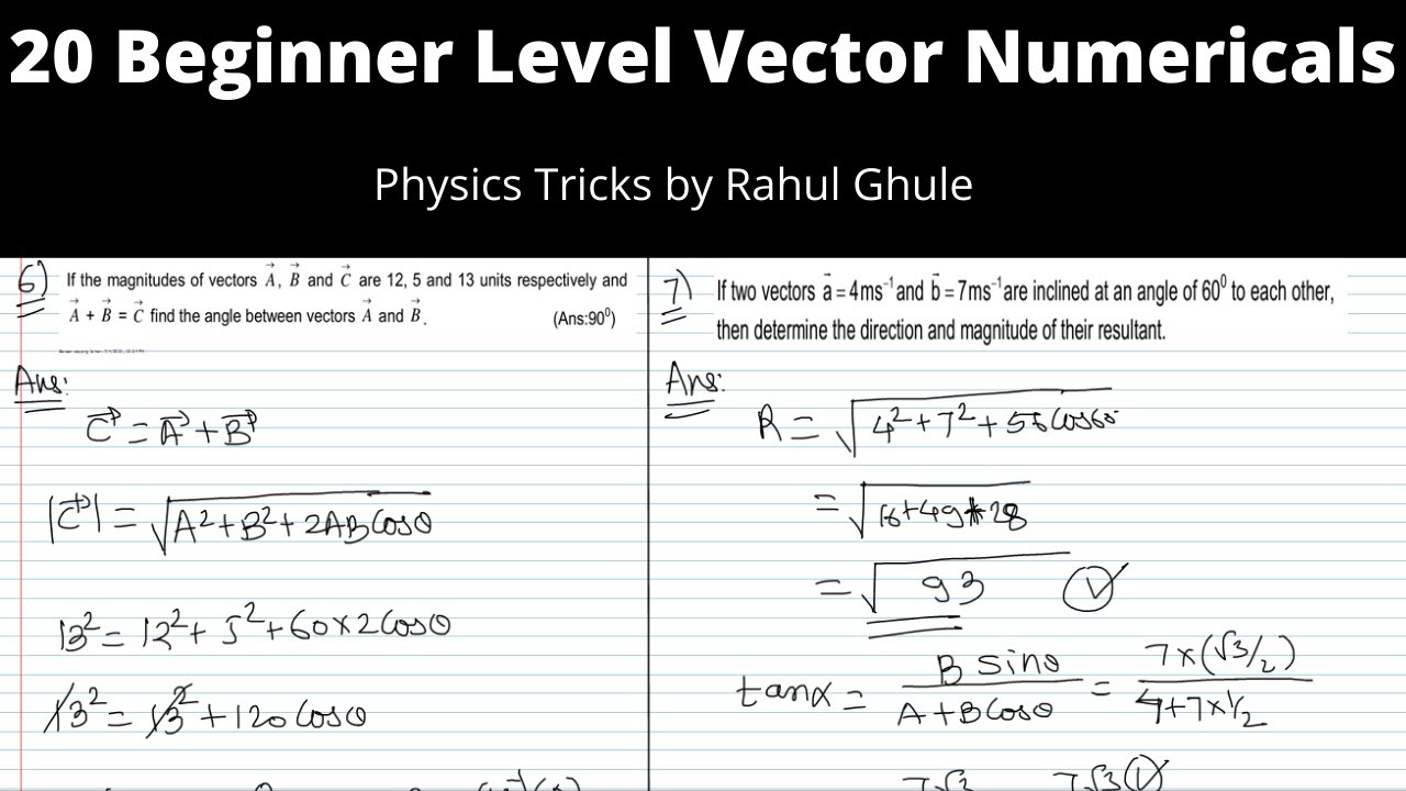 Vector beginner level Problems || NEET/IIT/Foundation - YouTube