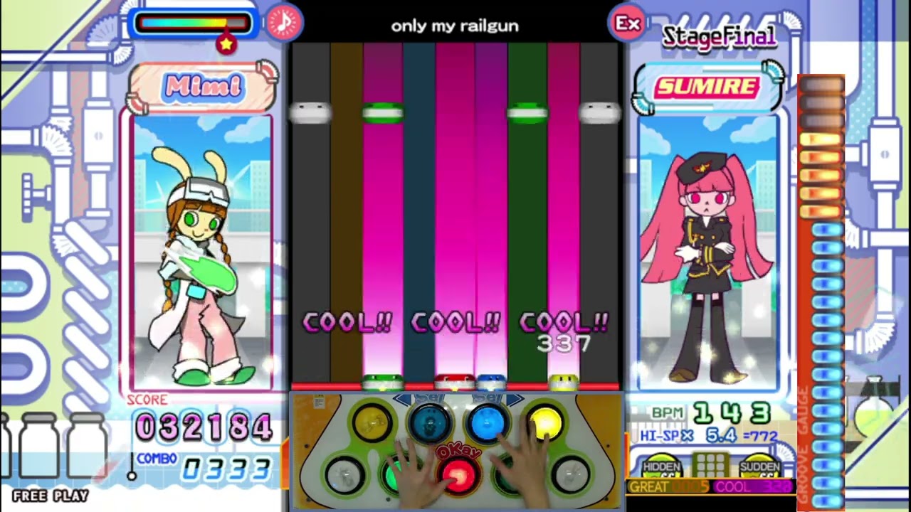 [ポップン] only my railgun [UPPER] EX - YouTube