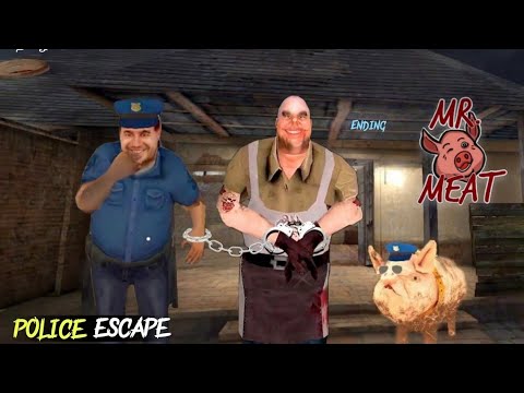 Mr meat 🍖 last ending full gameplay | Arrest by police Gameplay-Scary ...