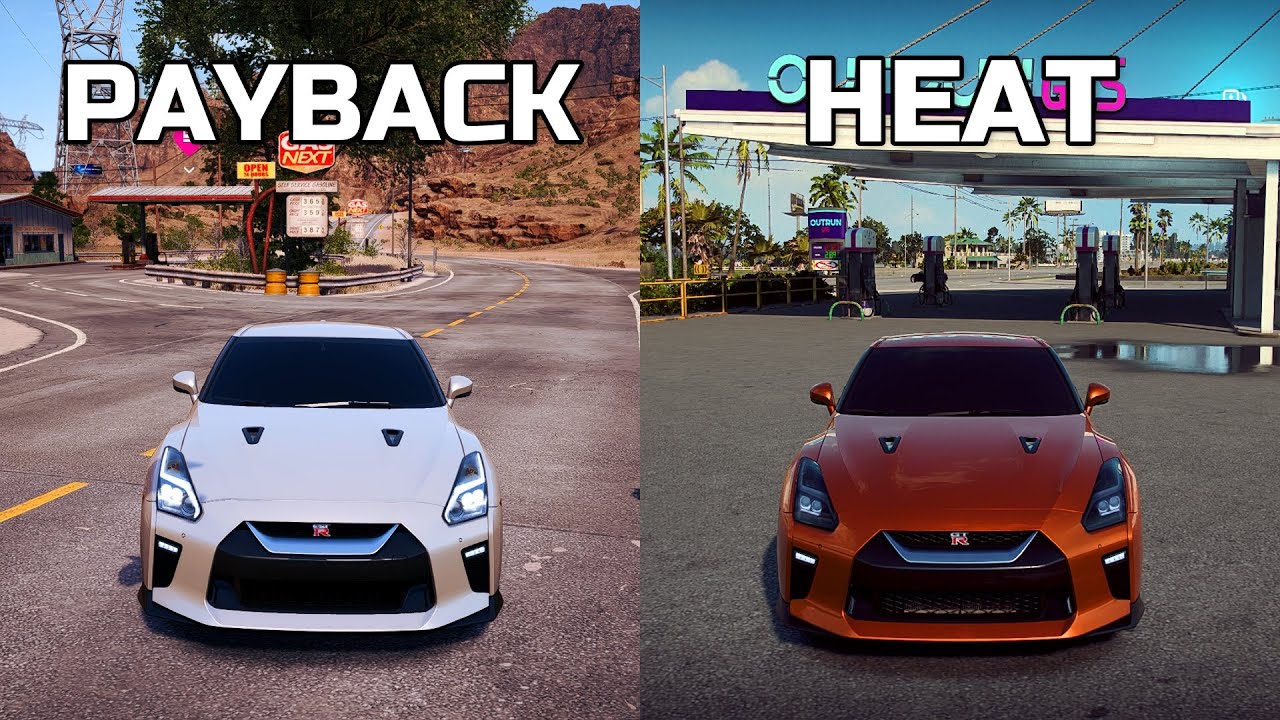 Nissan GTR R35 - Need For Speed: PAYBACK vs HEAT - Face to Face - YouTube