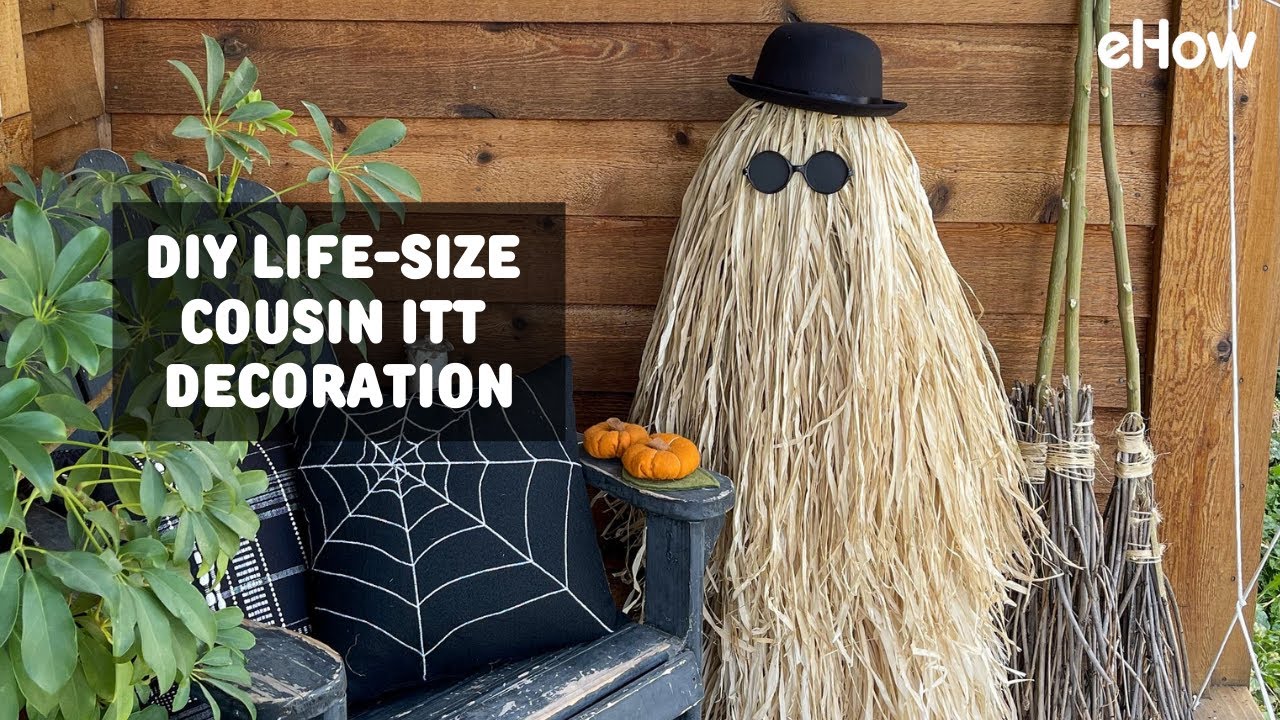 DIY Life-Size 'The Addams Family' Cousin Itt Halloween Decoration - YouTube