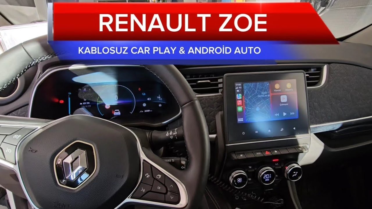 RENAULT ZOE KABLOSUZ CARPLAY & ANDROİD AUTO ANKARA ÇETİNGARAJ - YouTube