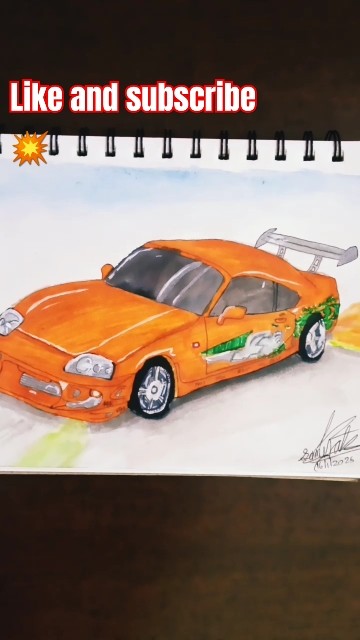 Drawing toyota supera#like #subscribe #supra mk4 - YouTube