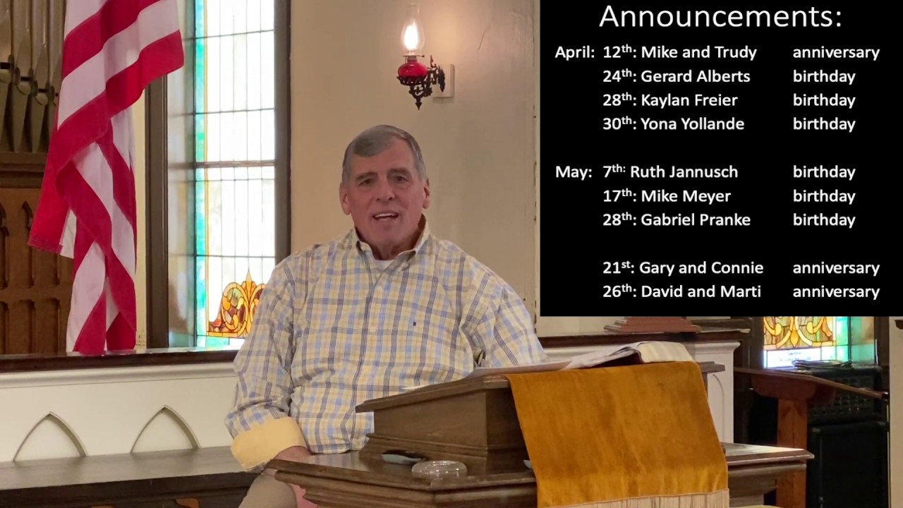 Pastor Rick Lentz-Midweek Thoughts and Updates (April 15, 2020) - YouTube