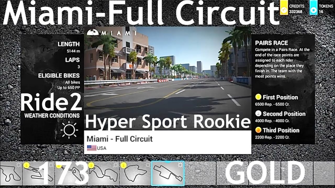 Ride2: PS4 Miami-Full Circuit - Pairs Race - Hyper Sport Rookie OPEN Up ...
