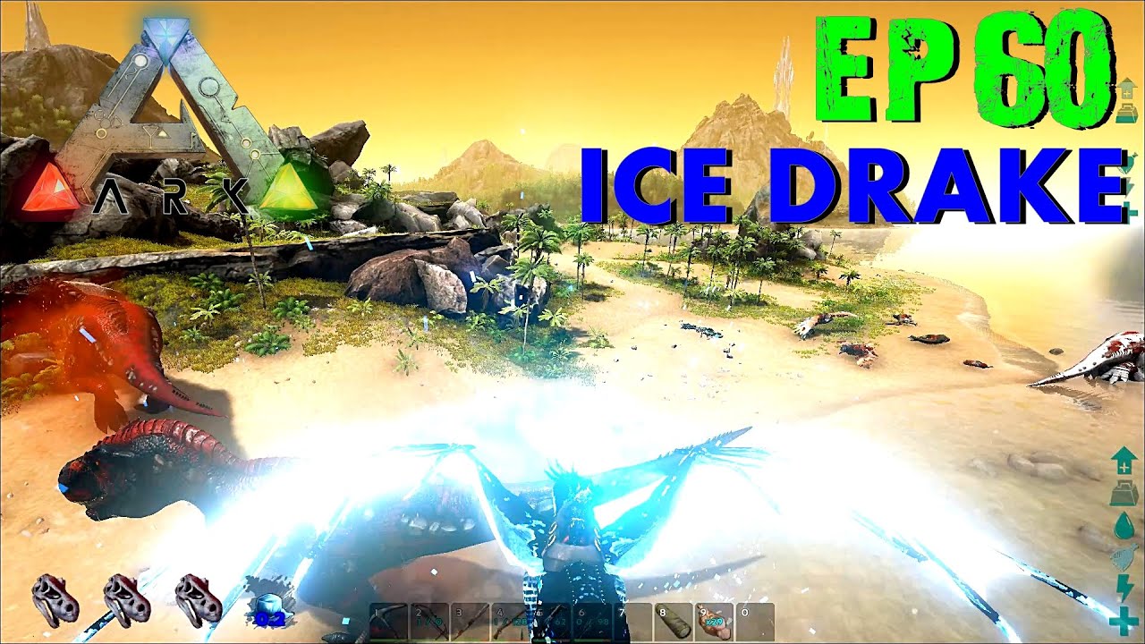 BGZ - ARK: Survival Evolved EP#60 จับมังกรน้ำเเข็ง Badass Ice Drake ...