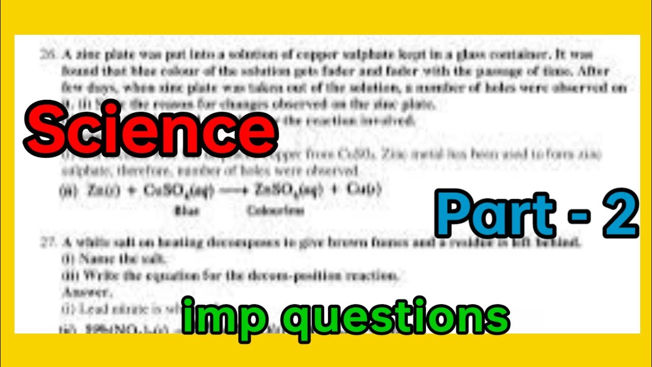 Science Class 10 Cbse | 4 March Class 10| Science Important Topics ...