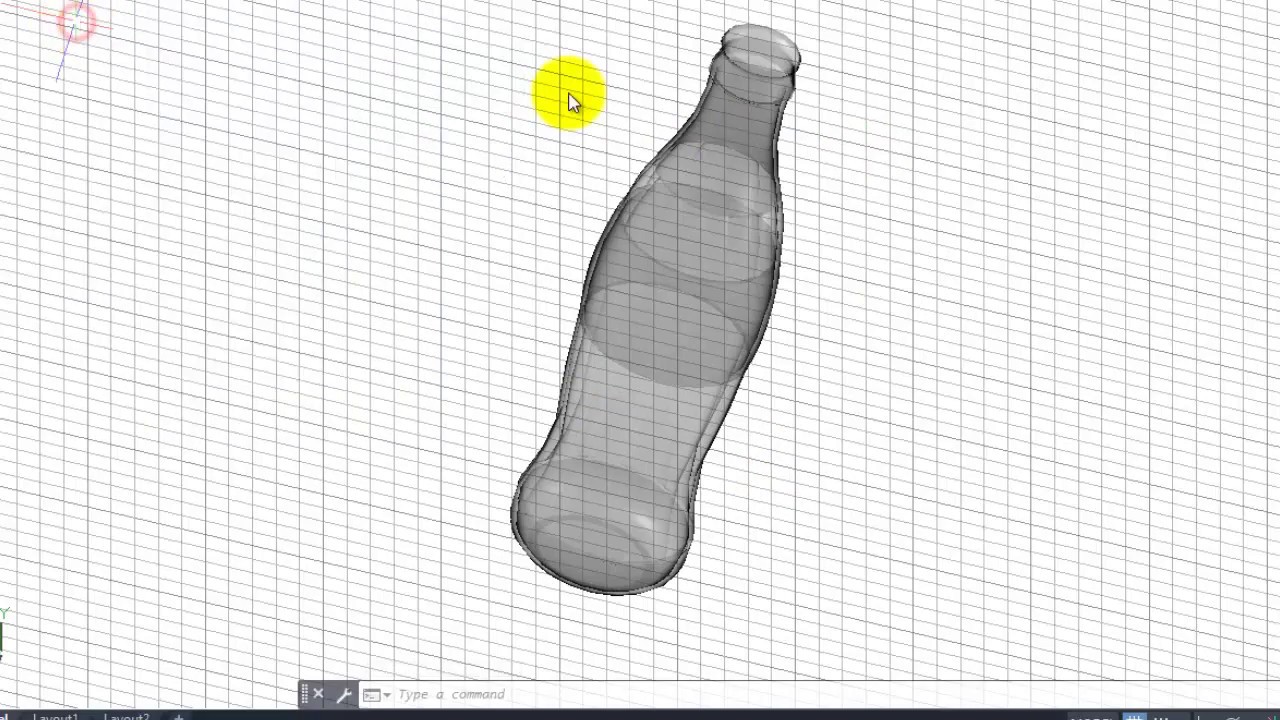 AutoCAD 2020 3D tutorial - Modeling a Coke bottle part 2 - YouTube