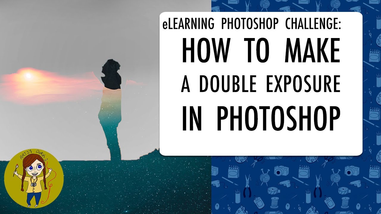 DOUBLE EXPOSURE TUTORIAL | eLEARNING PHOTOSHOP CHALLENGE - YouTube