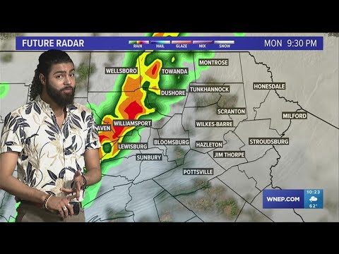 Some scattered showers for Sunday night, storms on the way for Monday ...