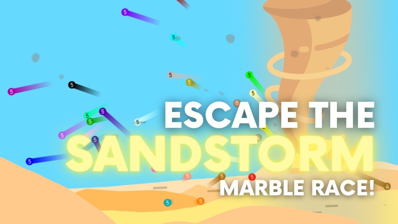 Escape the Sandstorm - Survival Algodoo Marble Race - YouTube