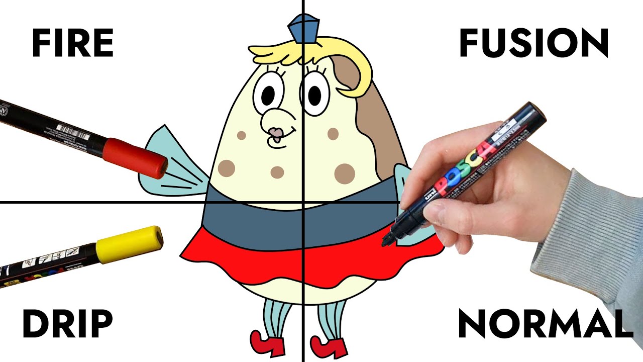 One drawing , but 4 different style! Fire | Fusion | Drip | Normal ...