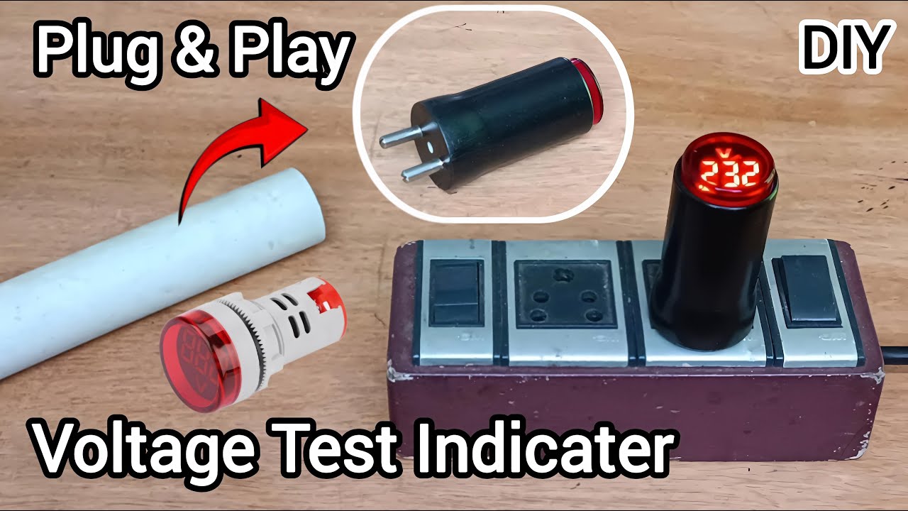 how to make plug & play digital voltage tester make at home. from pvc ...